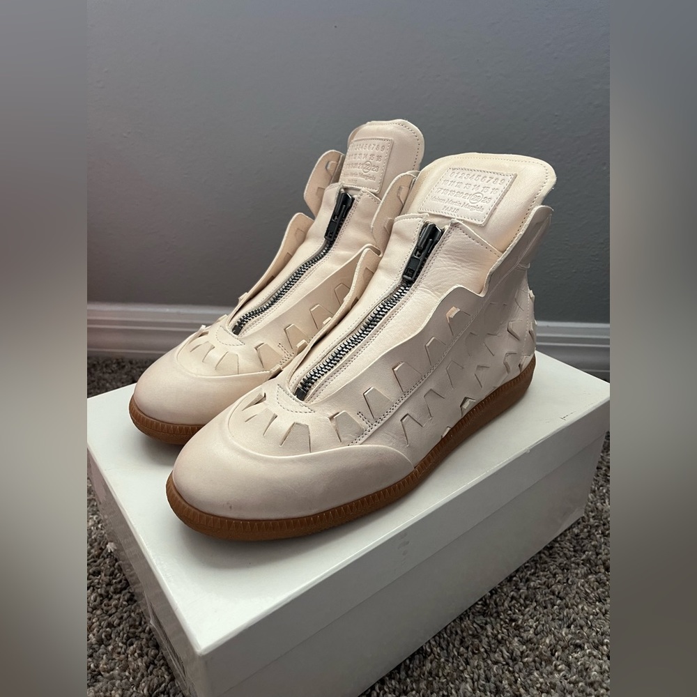 Maison Martin Margiela Men’s Leather Hightop Sneakers - Gem